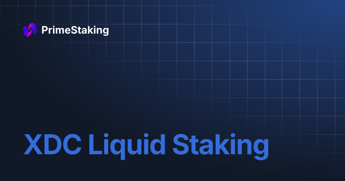 XDC Liquid Staking | PrimeStaking